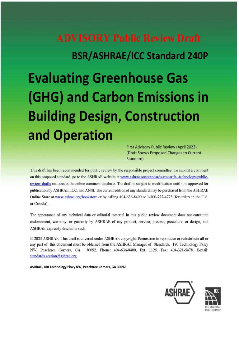 ASHRAE, ICC open proposed GHG evaluation standard for review - Carbon ...